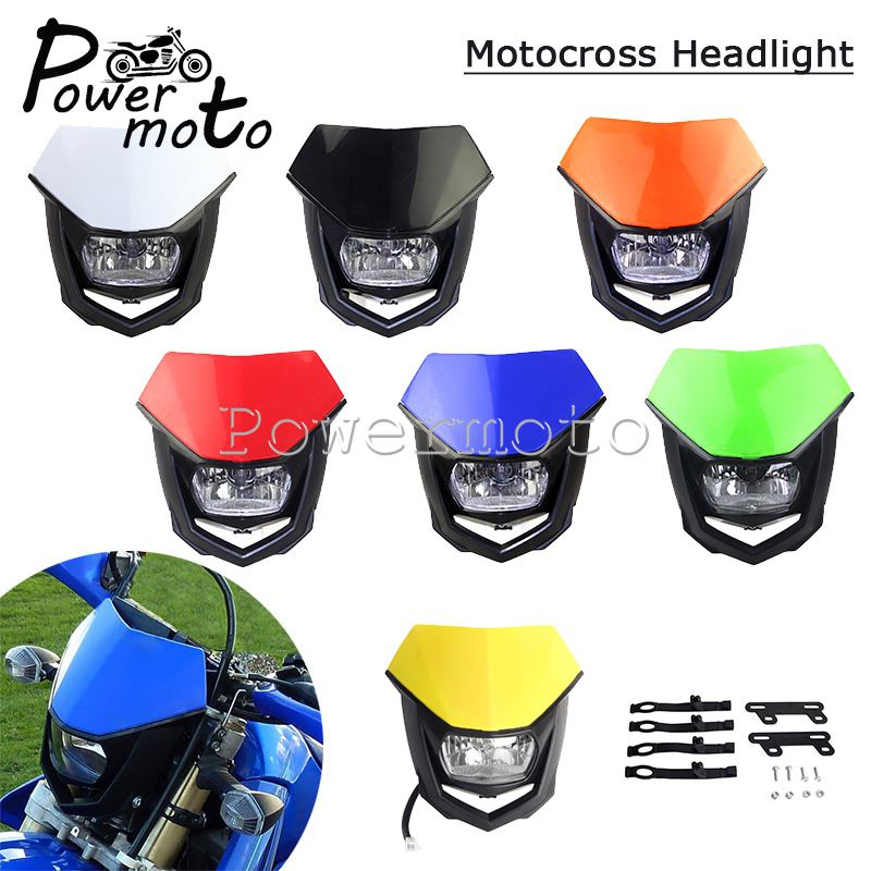 Motocross Front Headlight Dirt Bike Dual Sport MX Enduro Supermoto Head ...