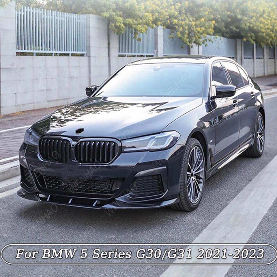 Car Front Bumper Lip Splitter Diffuser Body Kit For BMW 5-Series G30 ...