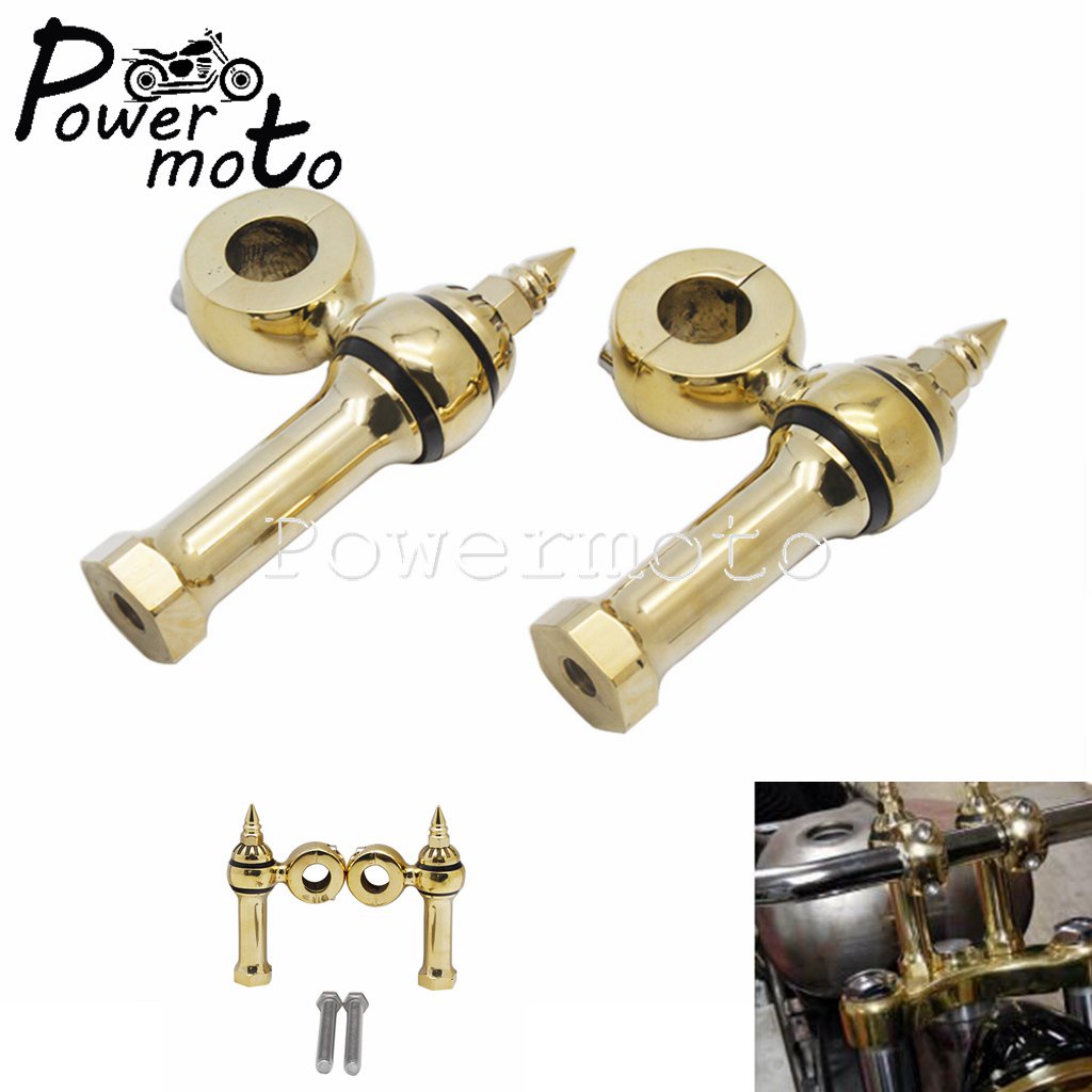 22mm/25mm Motorcycle Brass 7/8"; 1"; Handlebar Riser Bar Mount Clamps ...