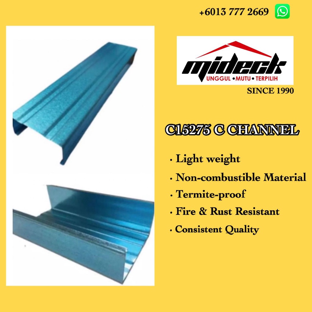 C15275 5Feet/10Feet | C Section 152 Blue | B11045 | Batten 110 Biru ...