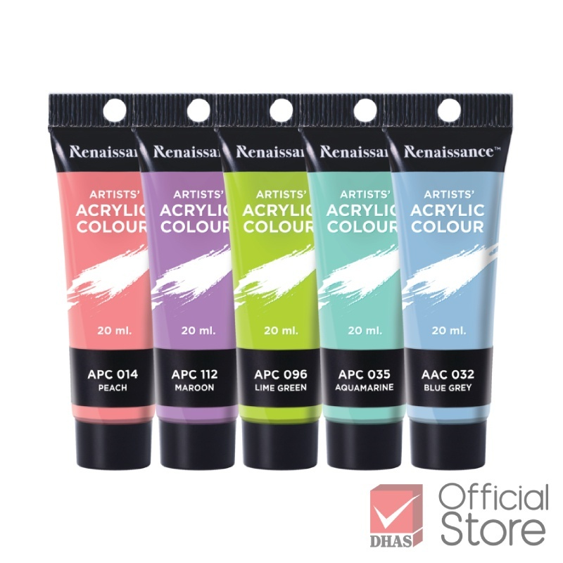 Renaissance Acrylic Colour - Pastel Colour (20ml/Tube) | Shopee Malaysia