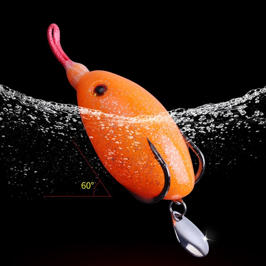 Umpan Katak 6cm/13g Fishing Soft Frog Lure with Blood Trough Hook ...