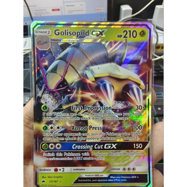 Grass Type - Pokemon Card GX - Golisopod GX 17/147 | Shopee Malaysia