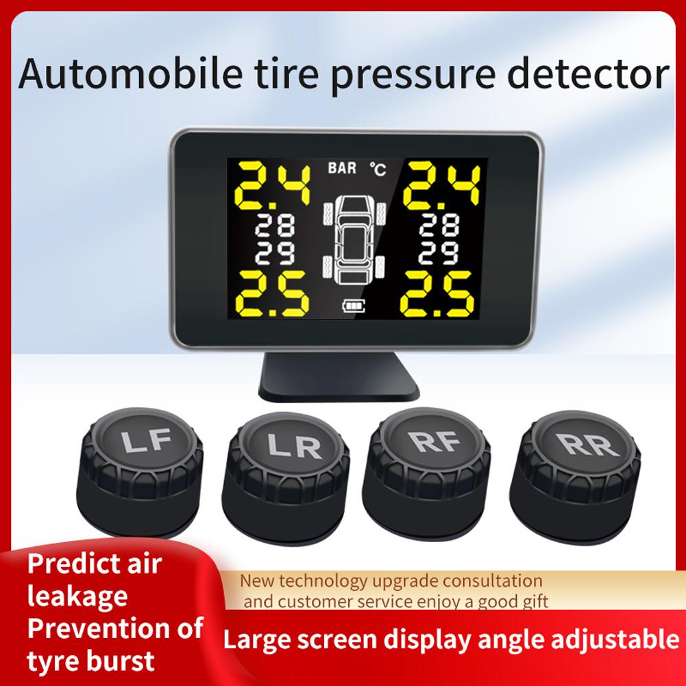 USB TPMS With 4 Pcs External Sensor Wireless LCD Display Auto Security Alarm Systems Mini Car ...