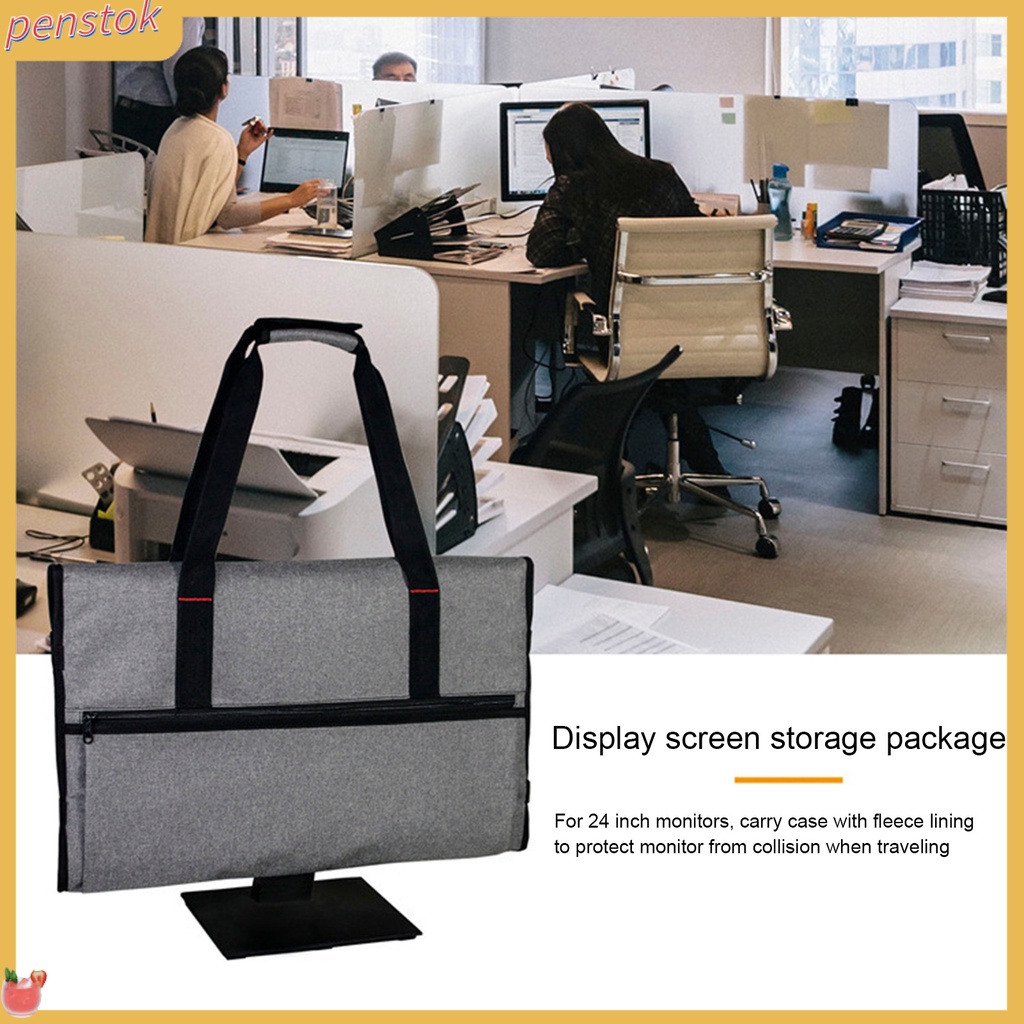 Reusable Monitor Carrying Bag Waterproof Side Pocket Screen Carrying ...