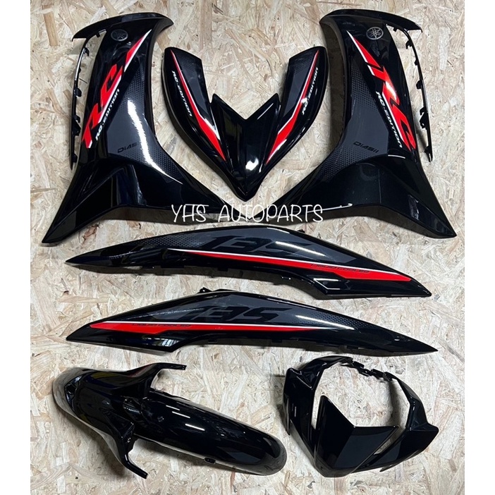 Coverset LC135 V8 LCV8 Hitam Black Cover Stripe Custom Rc Exciter Rc ...