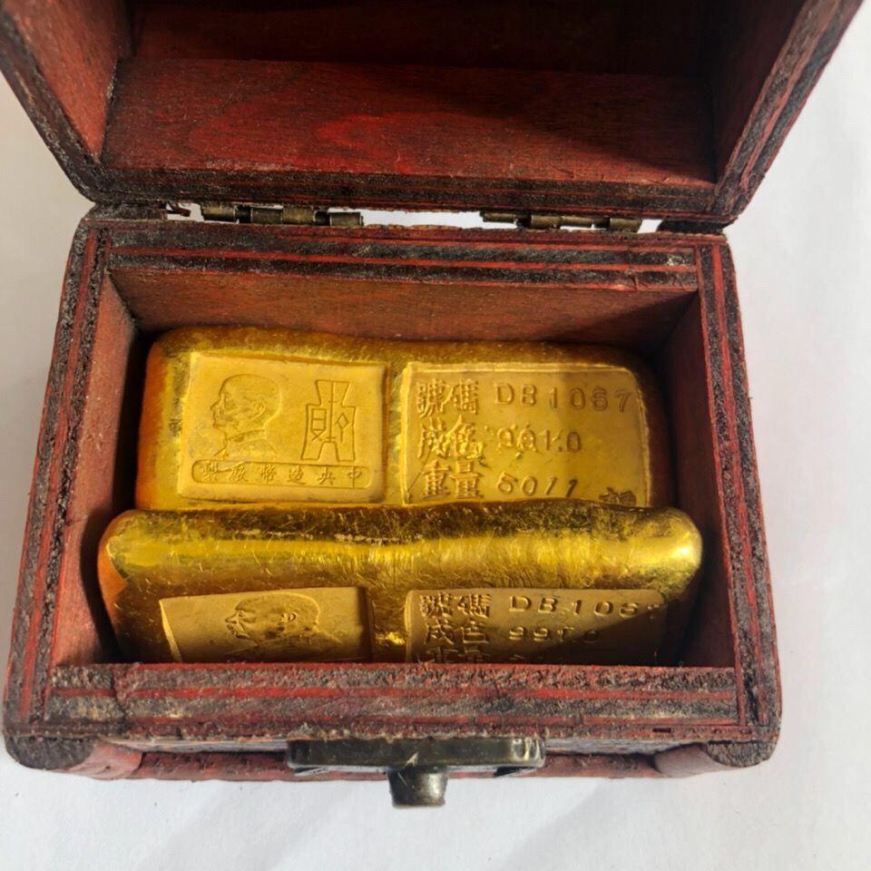 💕Ready Stock💗Antique gold bars gold bullion collection of the republic ...