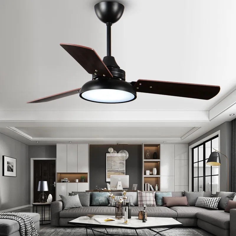 42 48 Inch Led Ceiling Fan With Lamp Lighting Fan Modern Bedroom Living ...