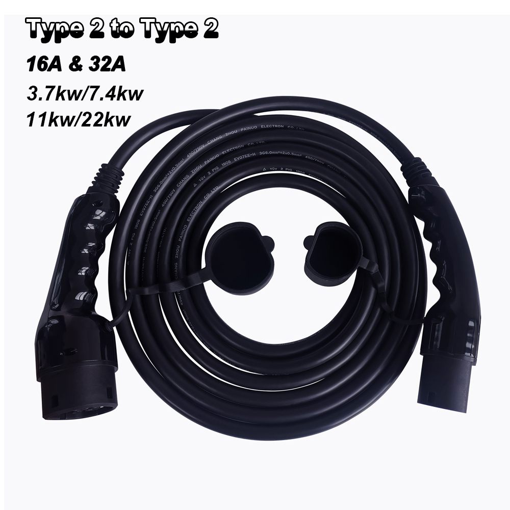 EVSE 16A 32A 11KW 22KW EV Charging Cable Type 2 to Type 2 EV Cable For ...