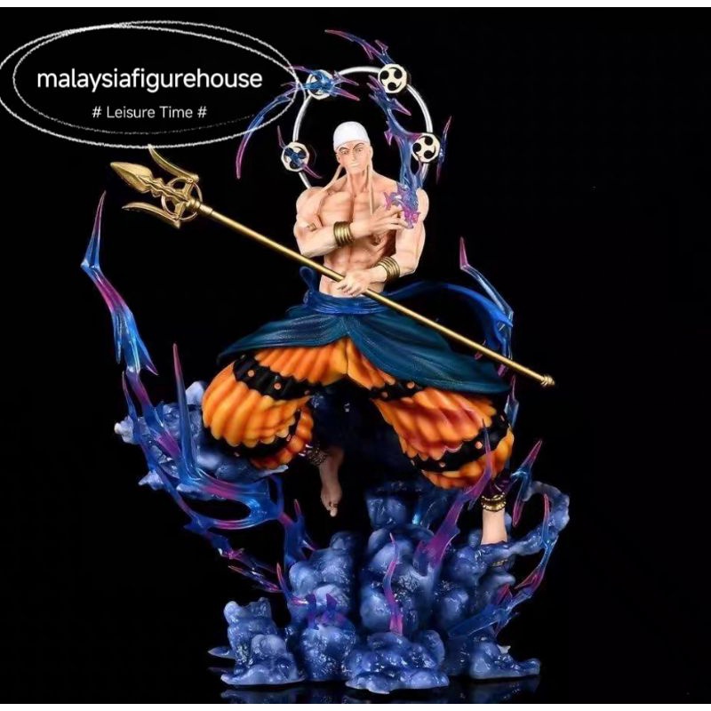 🔥BIG OFFER🔥40CM ONE PIECE DOD POPMAX THUNDER GOD ENEL LIGHT UP COPY ...