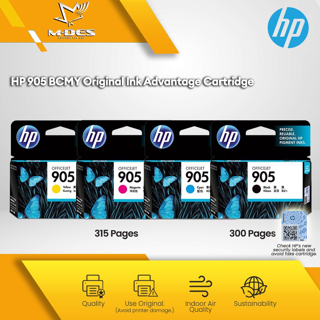 HP 905 905XL Color Ink Cartridge / HP Officejet 6960 6970 Printer ...