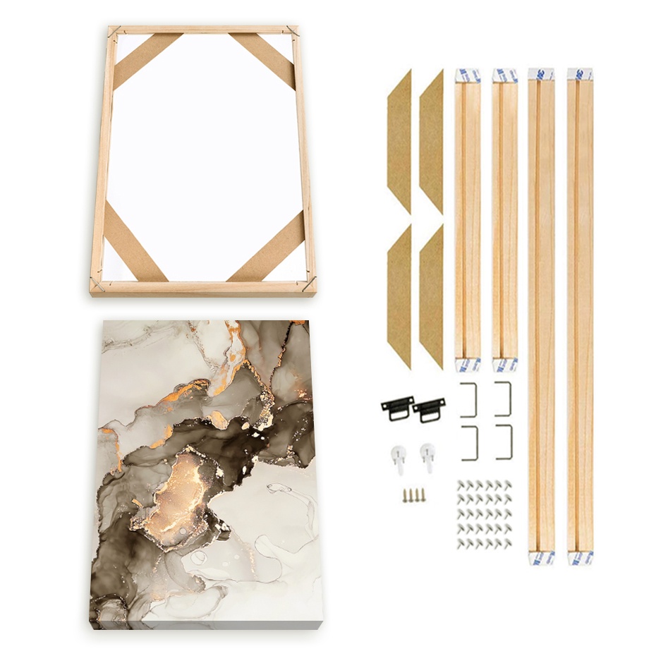 Wood Pictures Frame Wall Art Canvas Oil Painting Diamond Poster Frames ...