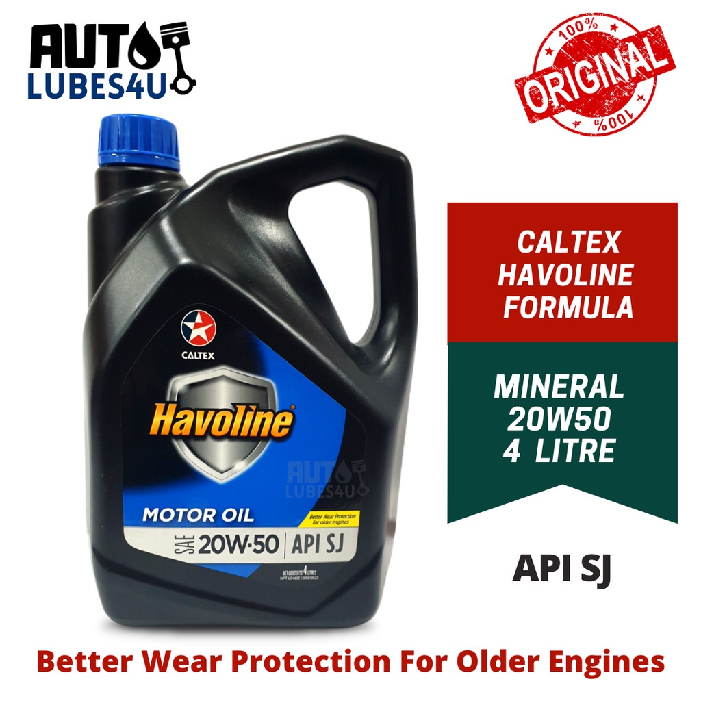 Caltex Havoline Mineral 20W50 4L - Caltex Car Engine Oil | Shopee Malaysia