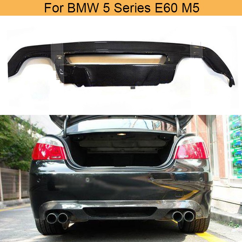Carbon Fiber Rear Bumper Diffuser Lip Spoiler For BMW 5 Series E60 M5 ...