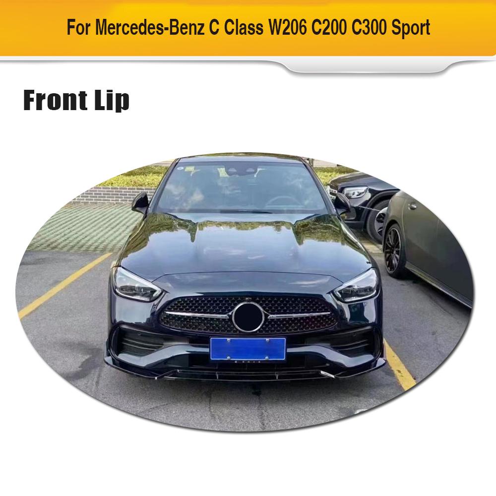 Car Front Bumper Lip Spoiler Splitters For Mercedes-Benz C Class W206 ...
