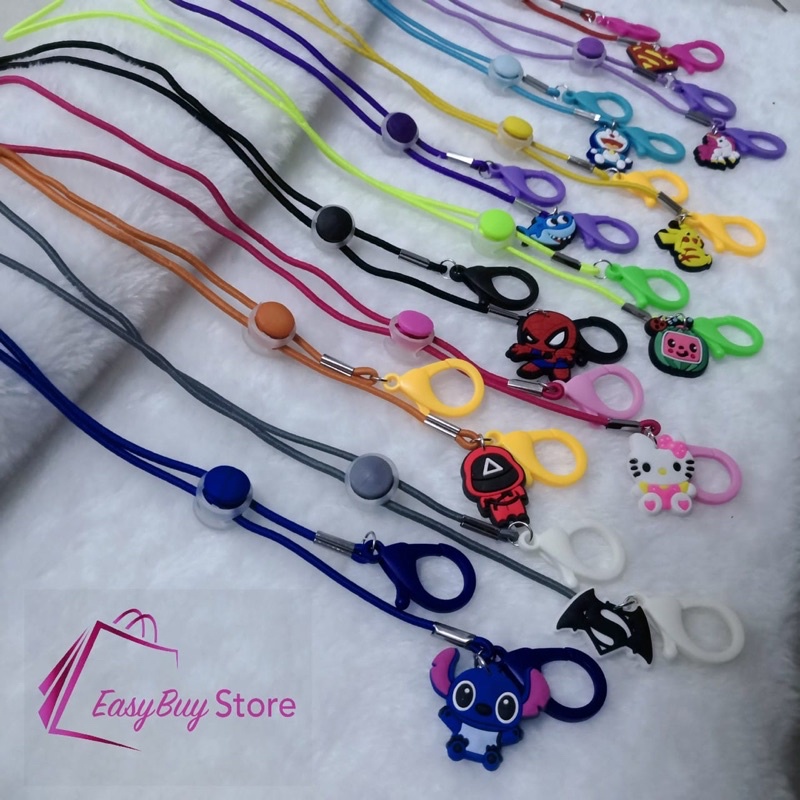 Color Cartoon Kids Mask Lanyard Adjustable Mask Chain Tali Hanging Neck ...