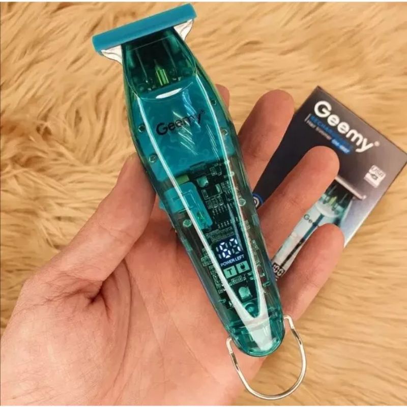 🔥GEEMY RECHARGEABLE MINI TRANSPARENT TRIMMERMODEL GM 6687🔥 | Shopee ...
