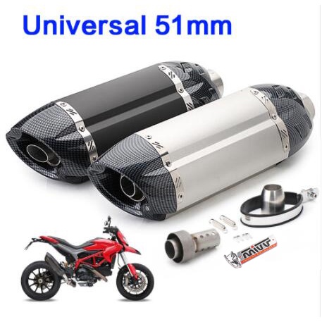 Universal 51mm Exhaust Motorcycle MIVV Muffler Escape Moto DB Killer Pipe Z800 Devil Monster 796 ...
