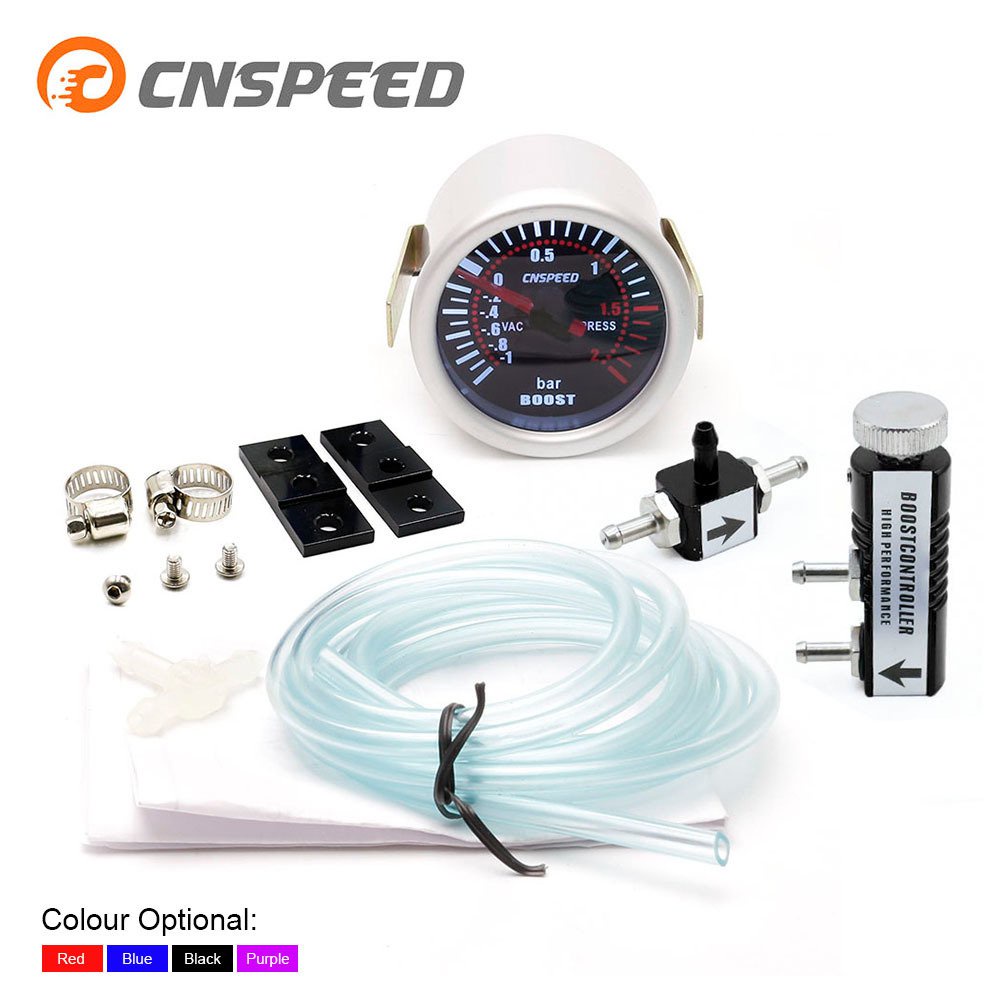 CNSPEED 2"; 52mm Car Turbo Smoke Meter Len-1-2 with Adjustable Auto ...