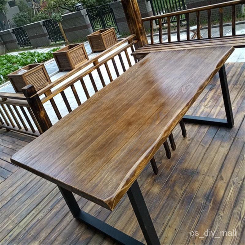 Solid wood long table: simple and modern large table, suitable for ...
