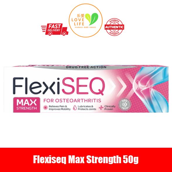 Flexiseq Max Strength Gel 50g drug free action for osteoarthritis ...