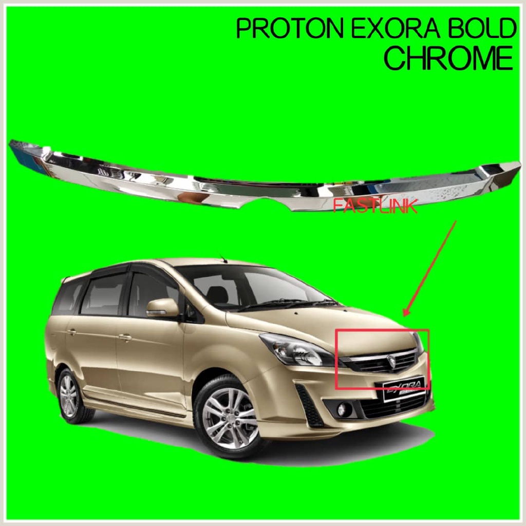 Fastlink Proton Exora Bold Front Bumper Grille Moulding Chrome 100% New ...