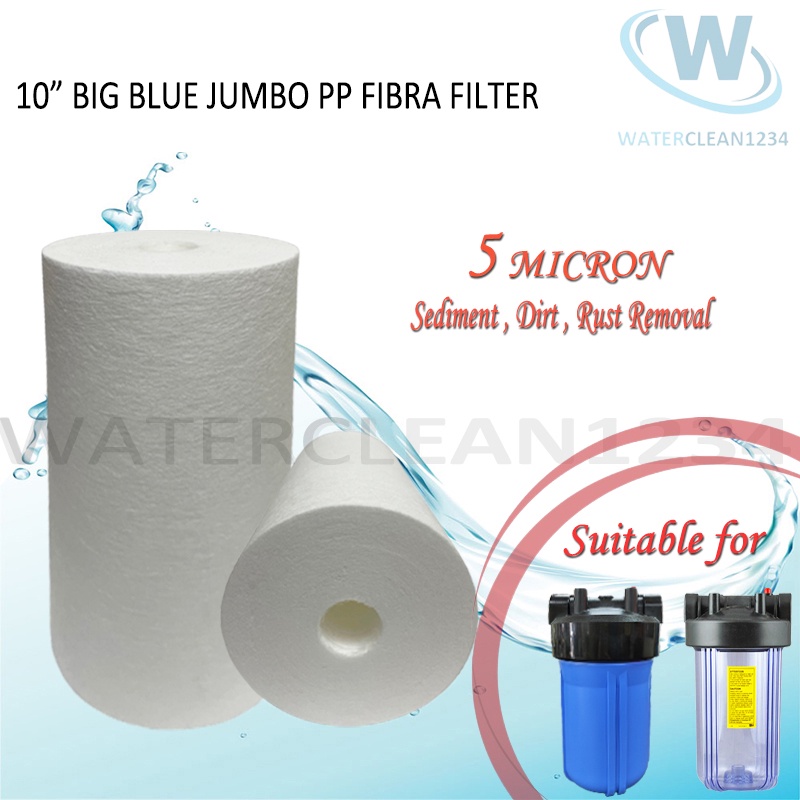 10" BIG BLUE JUMBO PP FIBRA FILTER 5 MICRON ( Suitable for 10" Big Blue Housing ) | Shopee Malaysia