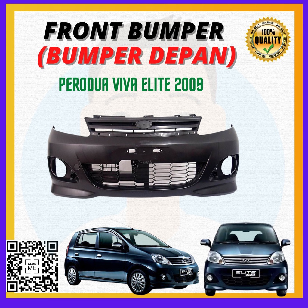 FASTLINK PERODUA VIVA ELITE 2009 FRONT BUMPER DEPAN PP MATERIAL HIGH ...