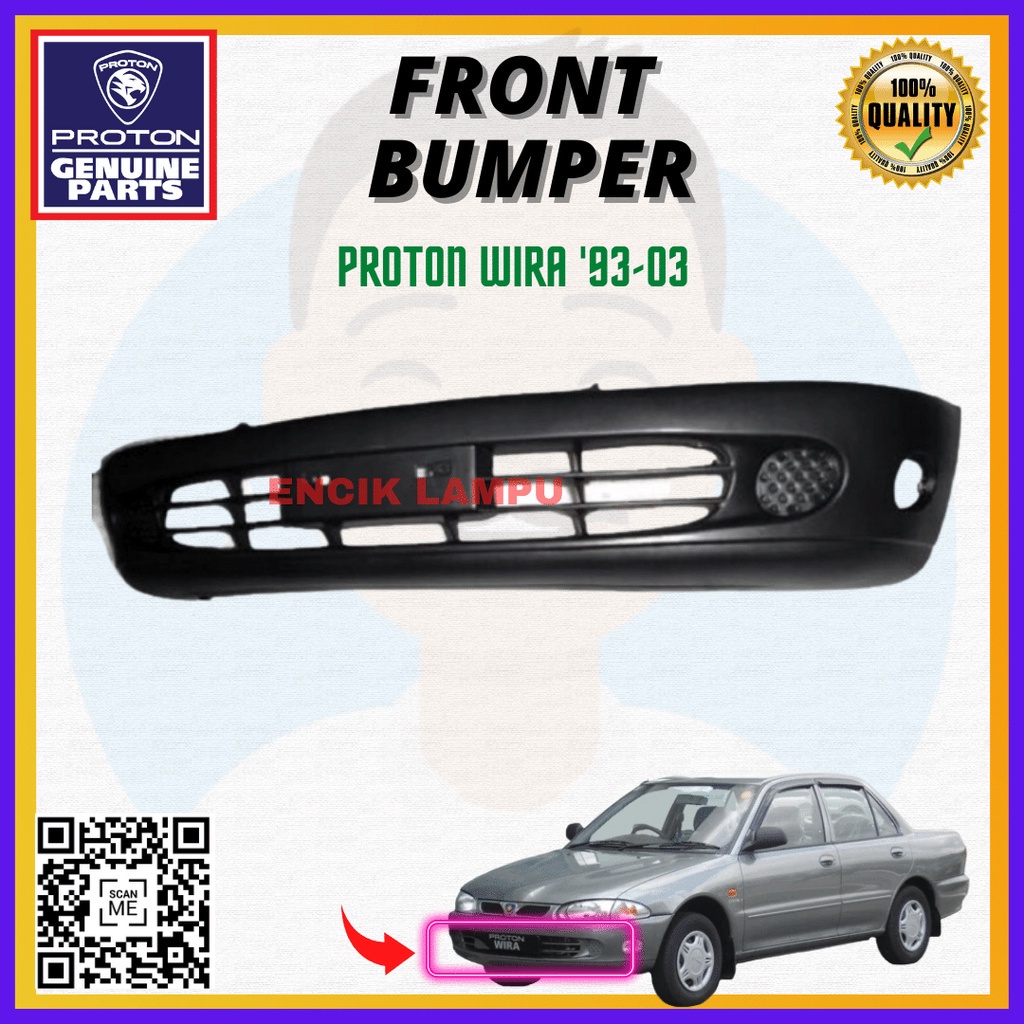 PROTON WIRA OLD FRONT BUMPER GOOD QUALITY DEPAN 100% NEW BARU PP ...