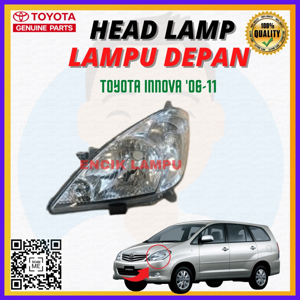 TOYOTA INNOVA HEAD LAMP LAMPU BESAR DEPAN 100% NEW HIGH QUALITY ...