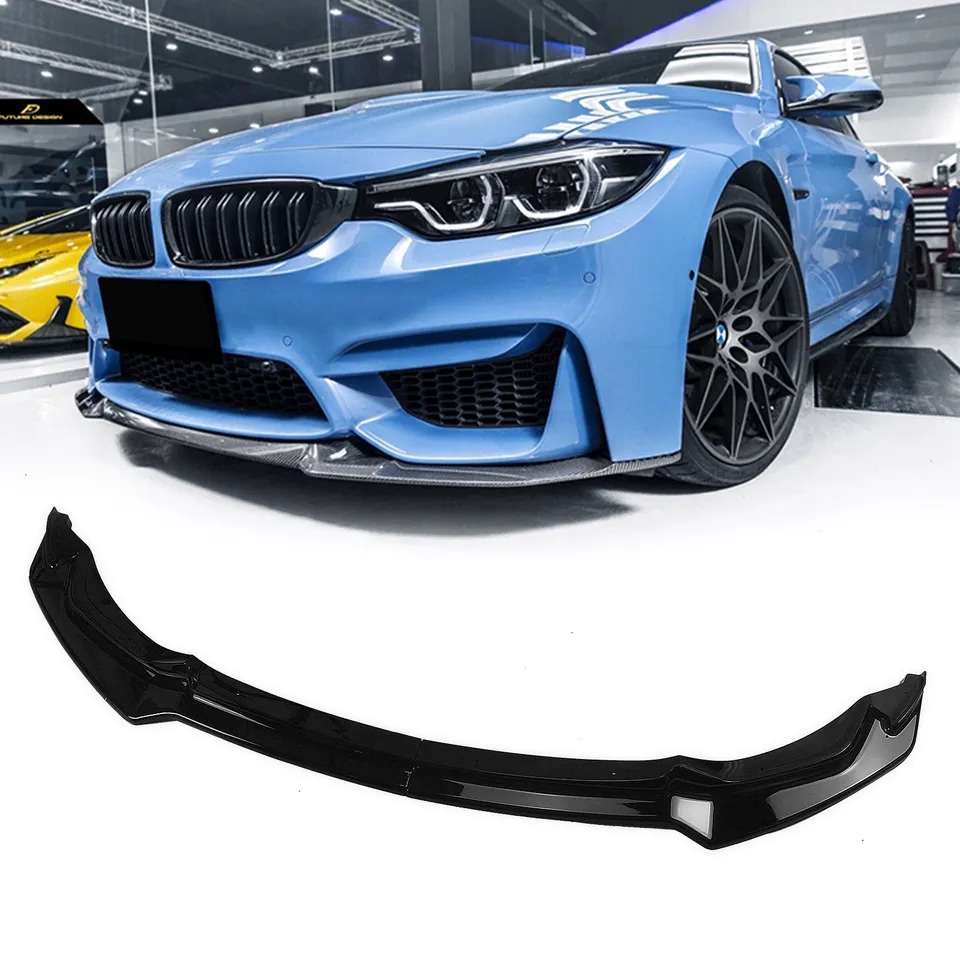 Front Bumper Spoiler Lip For BMW F80 M3 4-Door Sedan F82 F83 M4 2-Door ...