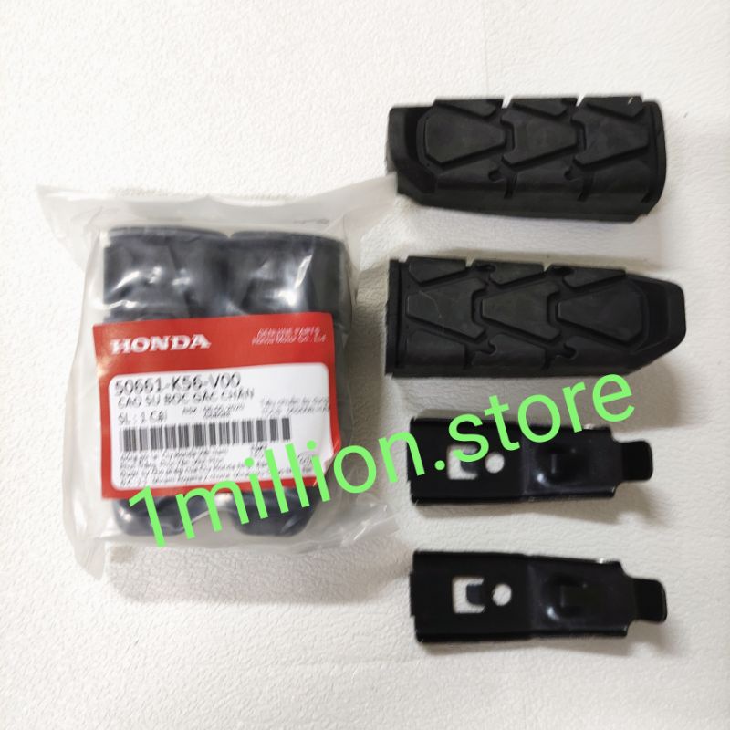 FOOTREST RUBBER (WITH BRACKET PLATE) PEMIJAK KAKI GETAH RS150 RS 150 ...