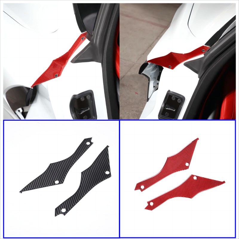 Carbon Fiber Car Interior Door Rear Angle Panel Trim Decorative Cover ...