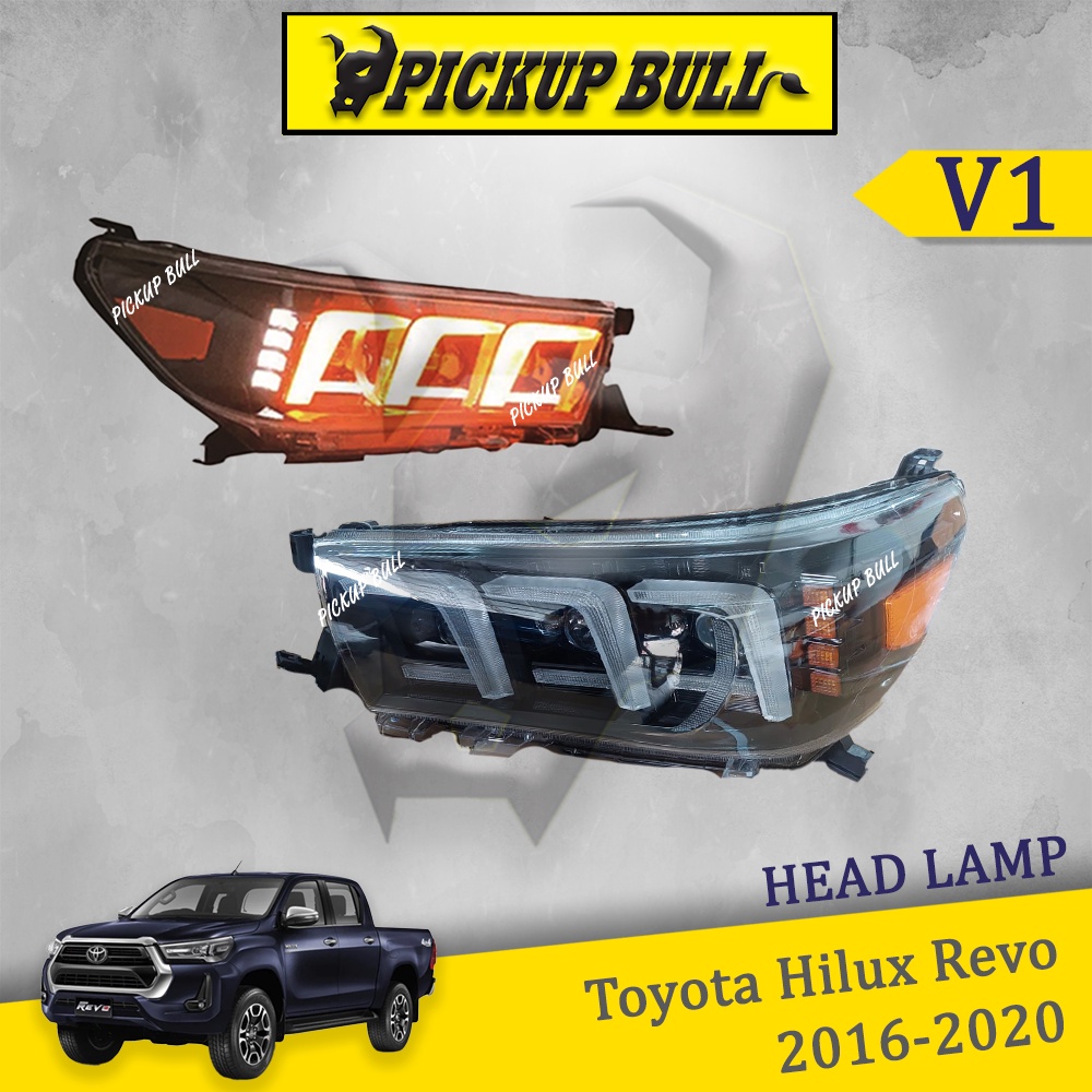 Toyota Hilux Revo Head Lamp Lexus style 3pc projector / lampu revo led ...
