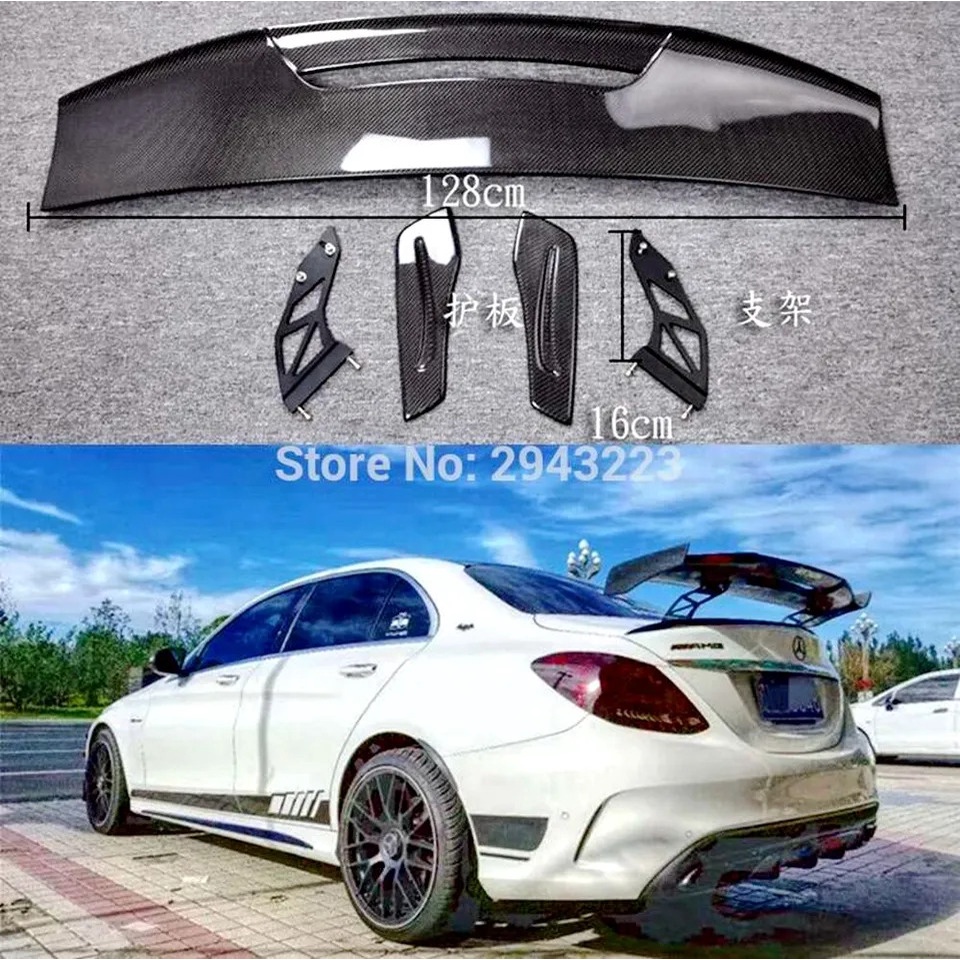 MAD Style Carbon Fiber Rear Trunk Spoiler Wing For Benz W205 W213 W117 ...
