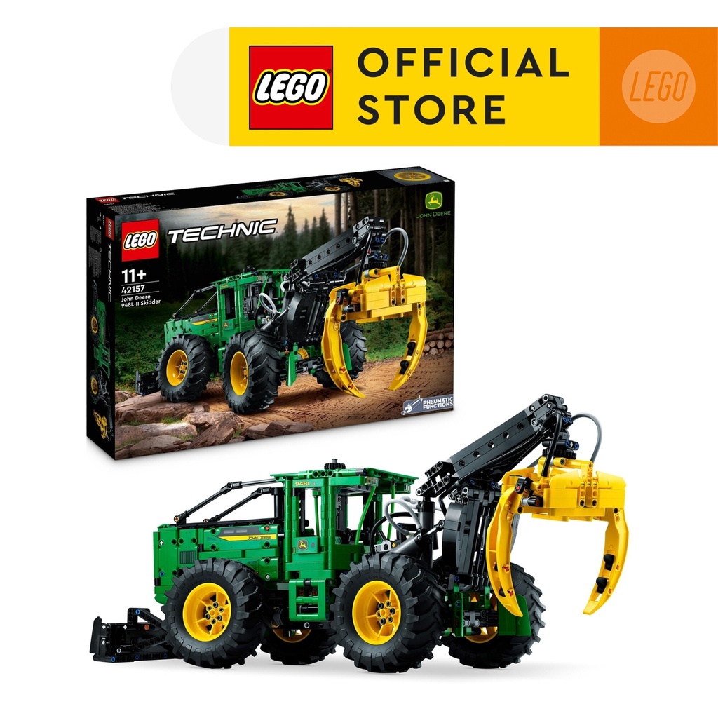 LEGO Technic 42157 John Deere 948L-II Skidder Building Toy Set (1,492 ...