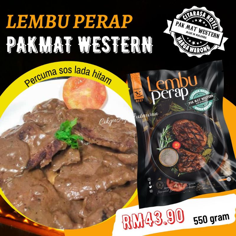 [READY STOCK] LEMBU PERAP PAK MAT WESTERN STEAK FAST SHIPPING | Shopee ...