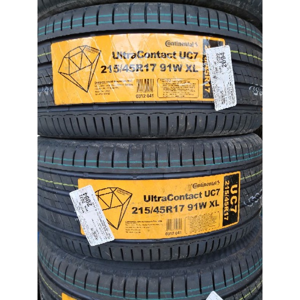 215/45/17 Continental UltraContact UC7 Tyre Tayar | Shopee Malaysia