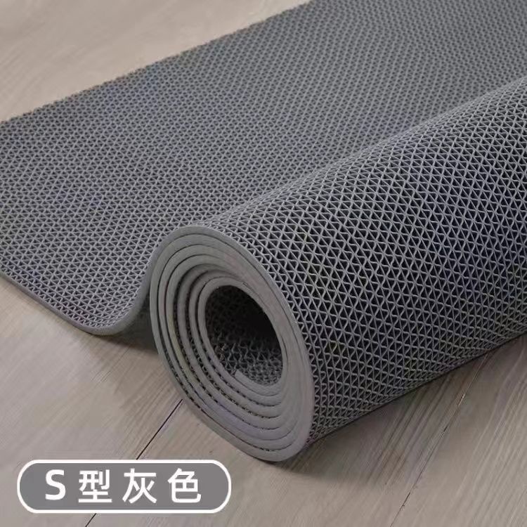 Plastic PVC Hollow Anti-Slip Mat Cutable Household Floor Mat Foyer Anti ...