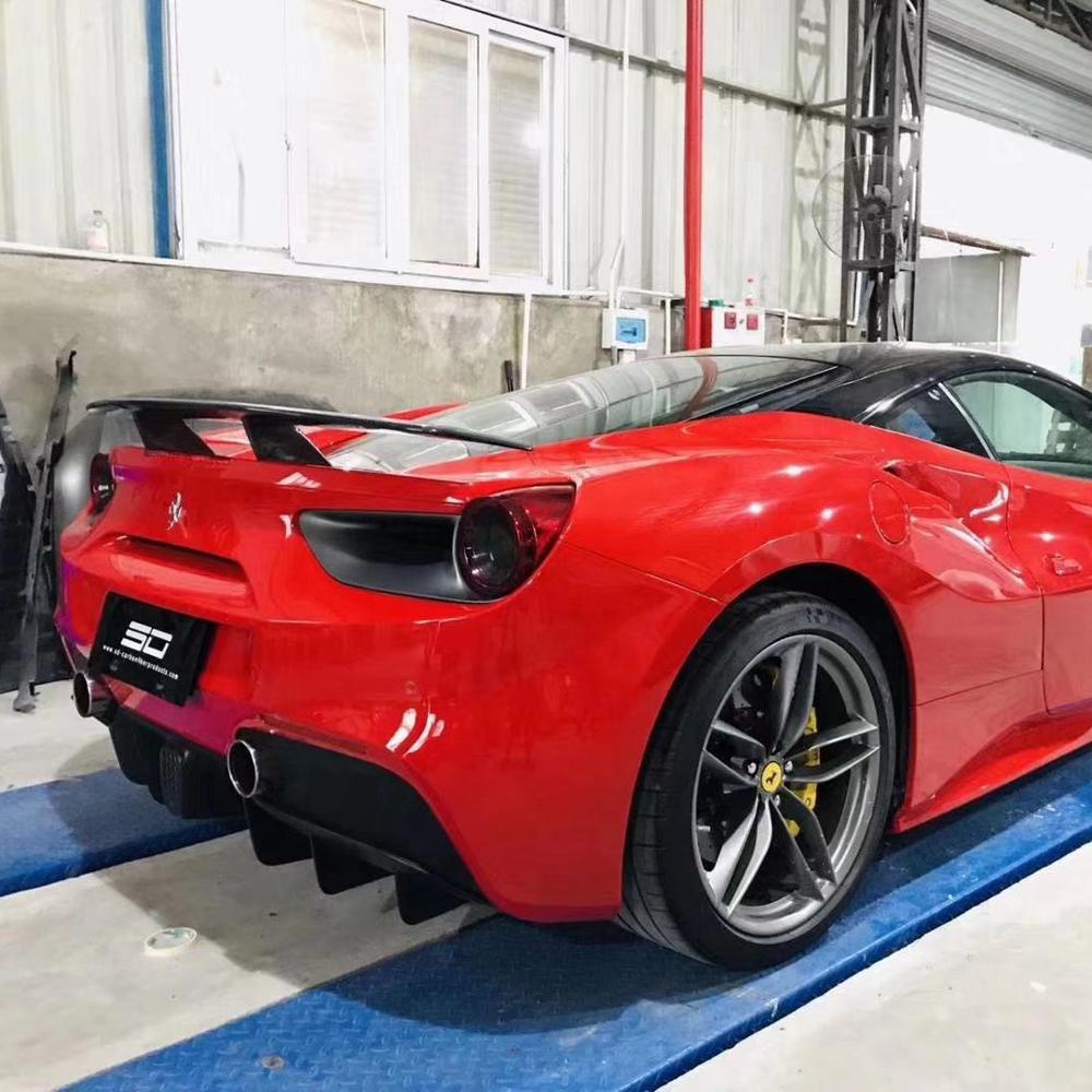 carbon fiber rear wing for Ferrari 488 carbon fiber rear spoiler for ...