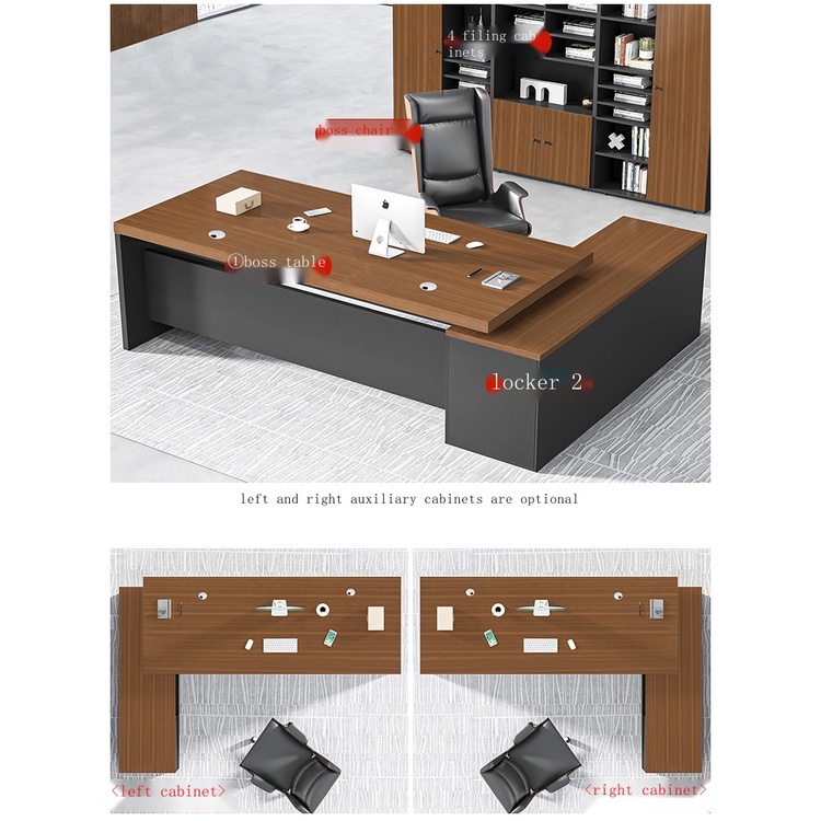 Desk modern office table and chair combination manager executive ...