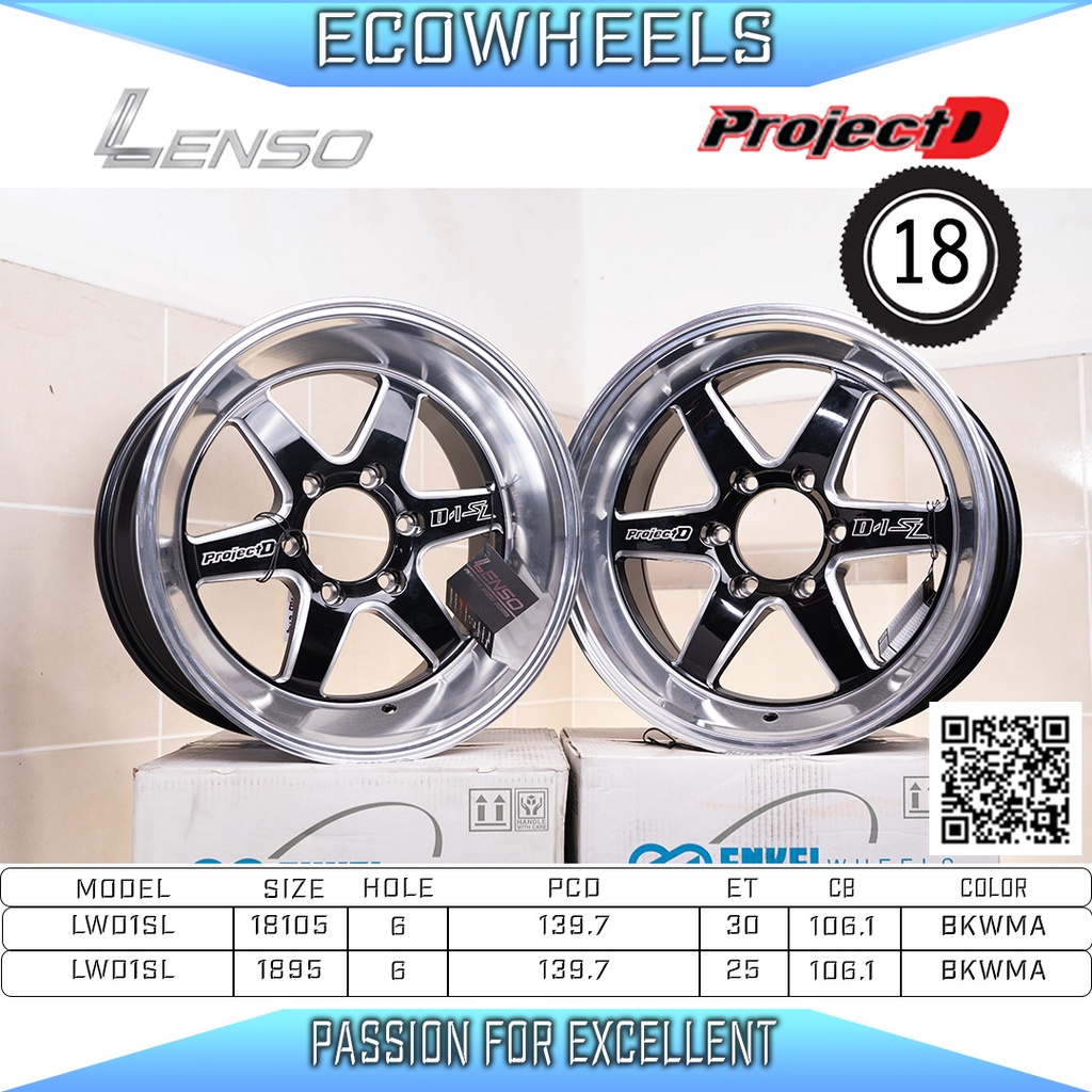 Original LENSO Wheels | PROJECT-D D1-SL 18 Inch 6H139.7 | Shopee Malaysia