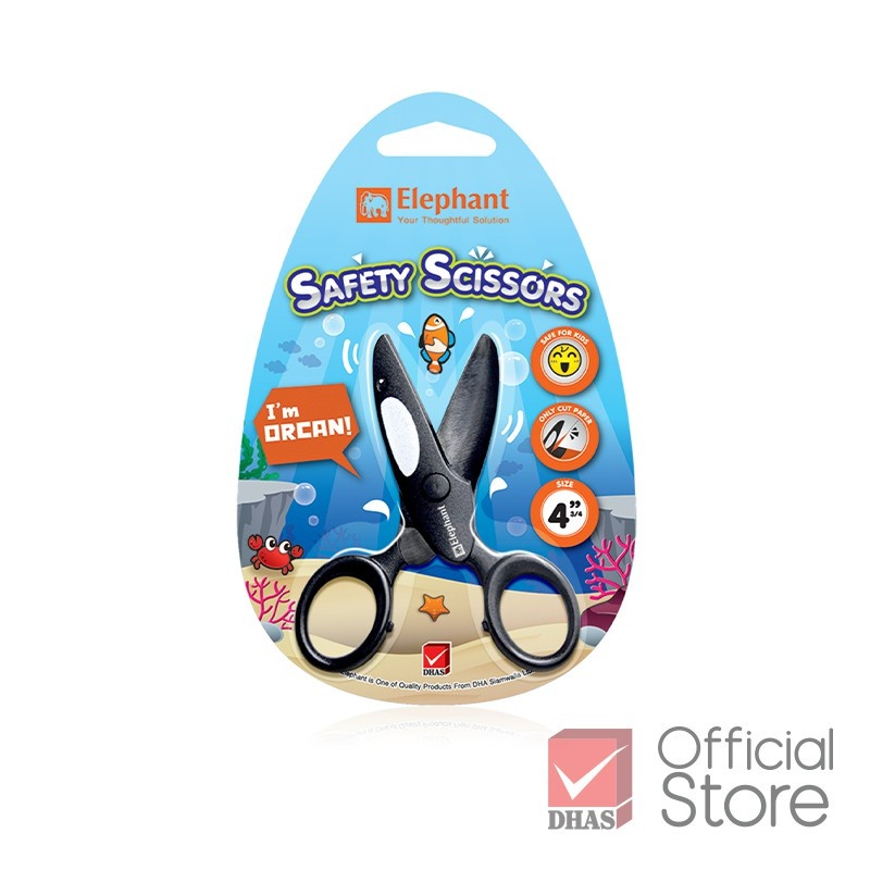 Elephant Kid Safety Scissors Cutie Animal - Orca (4 3/4") | Shopee Malaysia