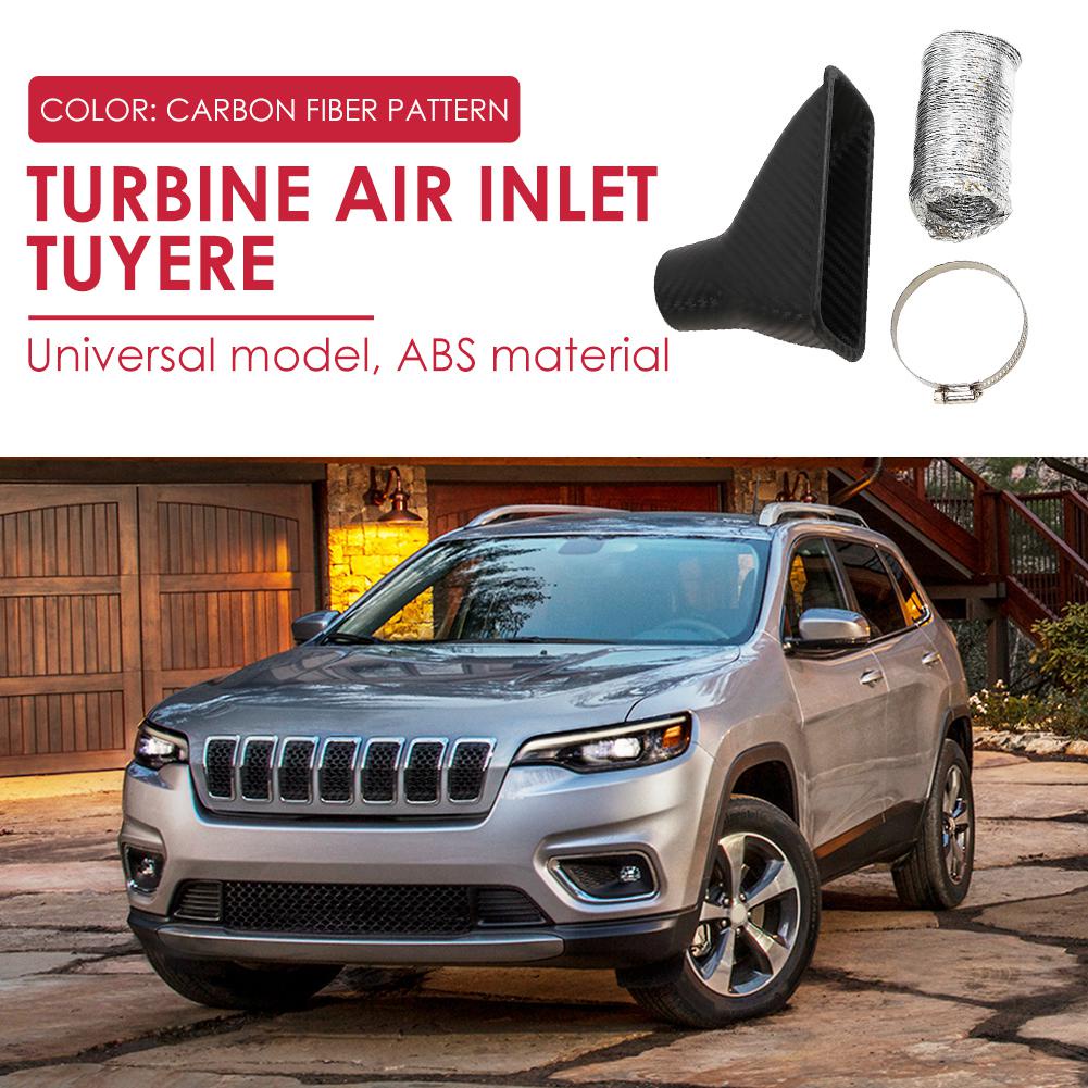 New Carbon Fiber Look Car Front Bumper Turbo Air Intake Pipe Turbine ...