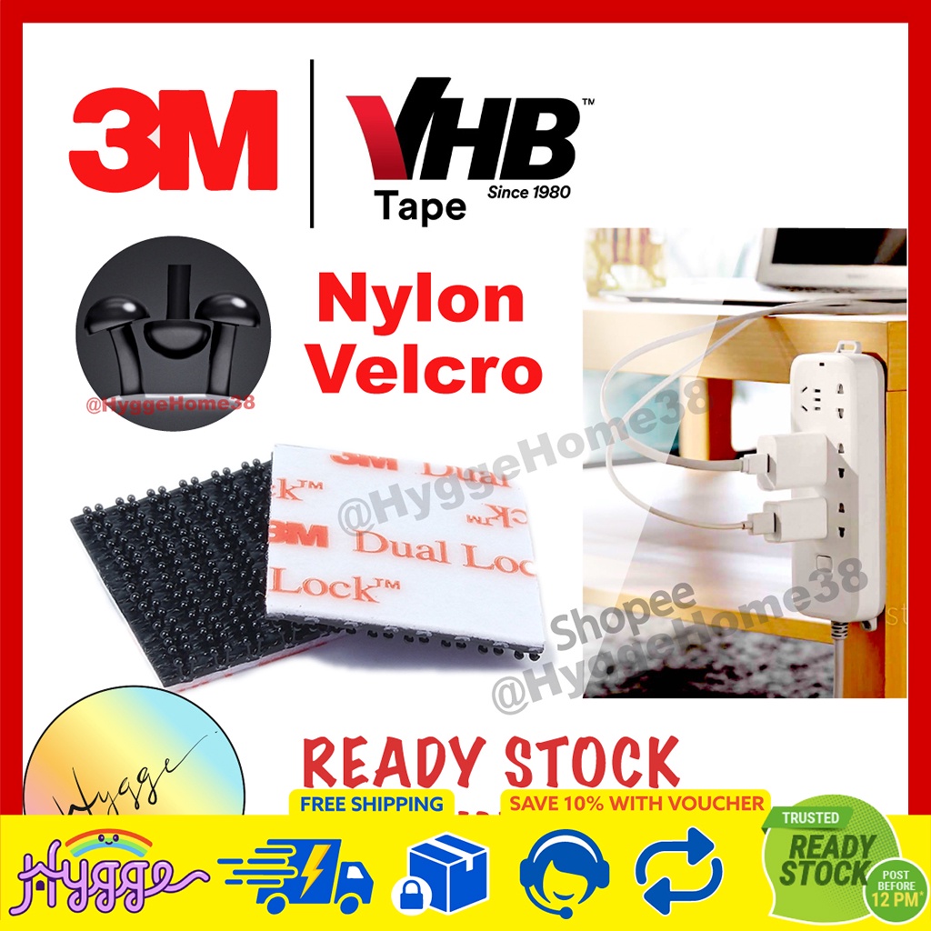 3M VHB Magic Velcro Density 250/400 Mushroom Dual Lock Loop Trackless ...