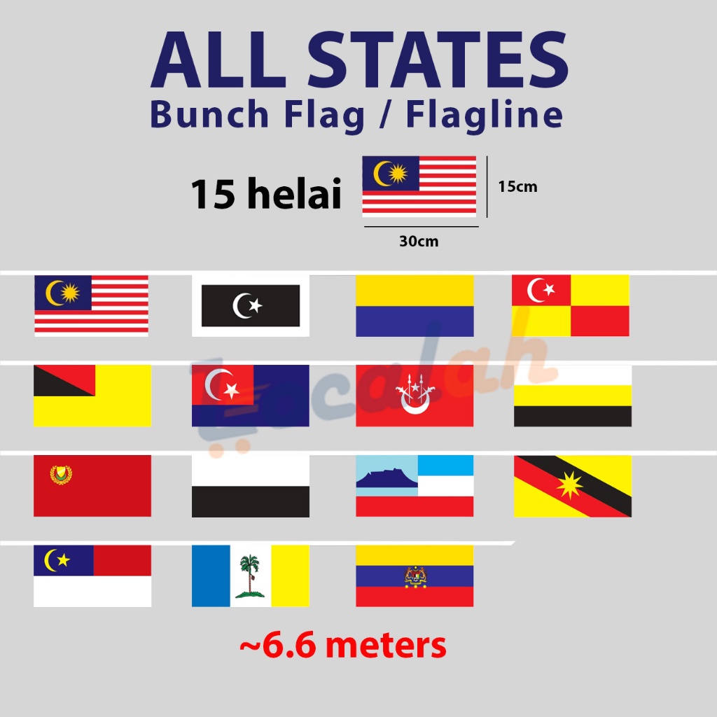 Malaysia Flagline Bunch Flag / All States Bunch Flags / Bendera ...