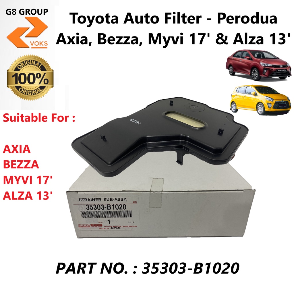 Toyota Auto Filter - Perodua Axia, Bezza, Myvi 17' & Alza 13' ( 35303 ...