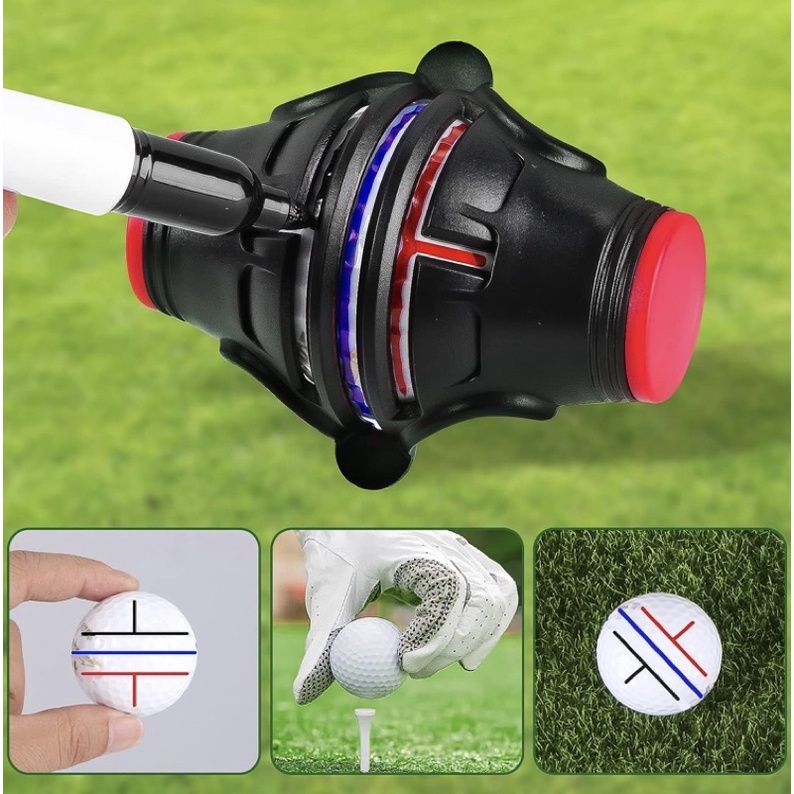 🇲🇾 360° Rotation Golf Ball Line Marker Tool Golf Accessories Rotate ...