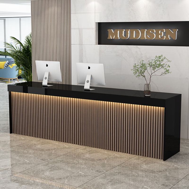 Company office grille front desk reception desk beauty salon ...