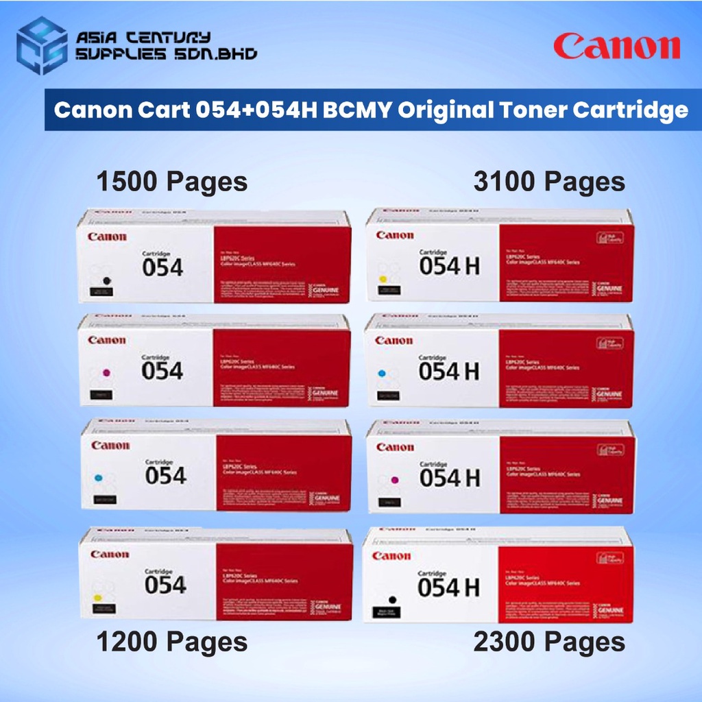 Canon Cartridge 054 054H Color Laser Toner / MF641Cw MF643Cdw MF645Cx ...